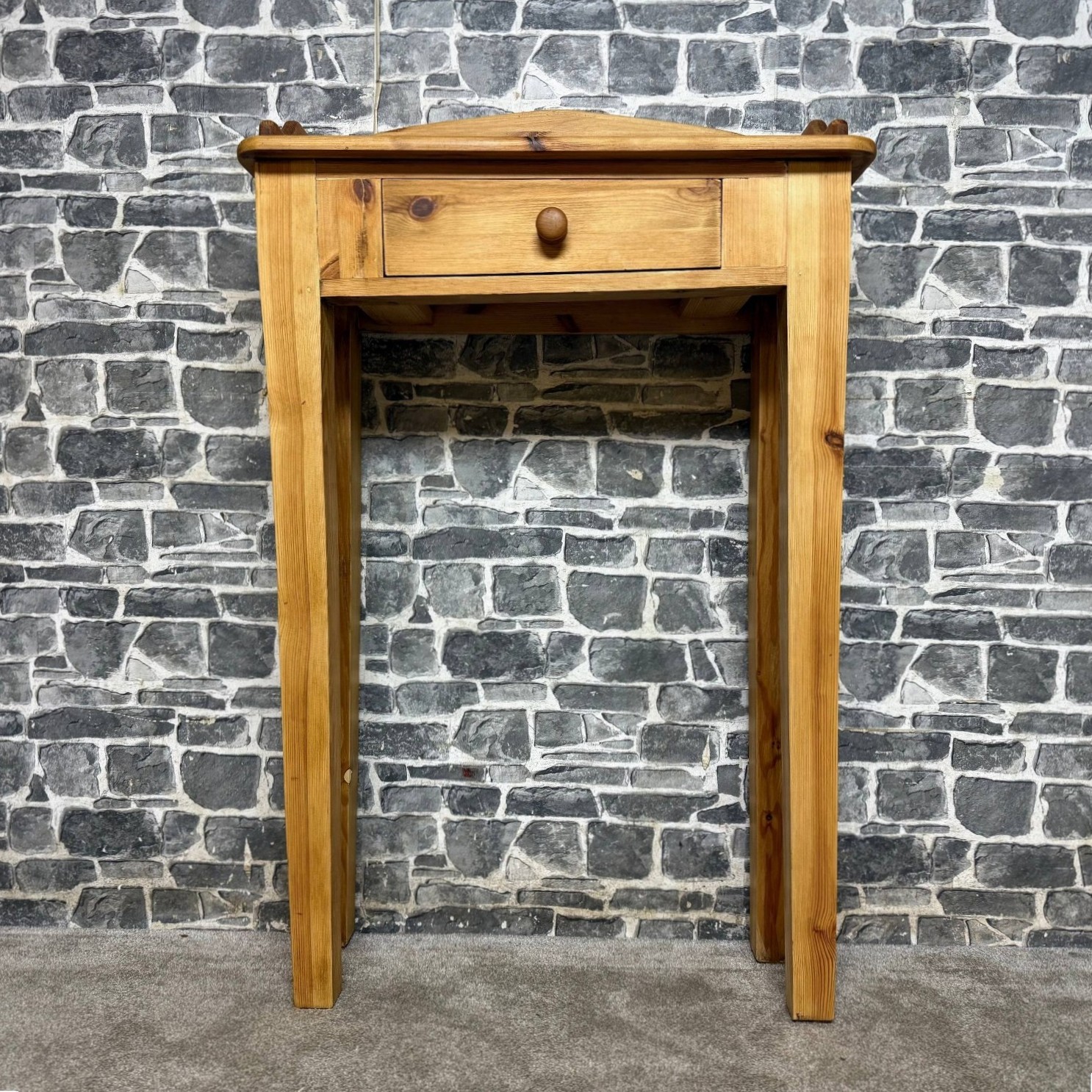Solid Wood Hall Table with Drawer - Reloved Furniture